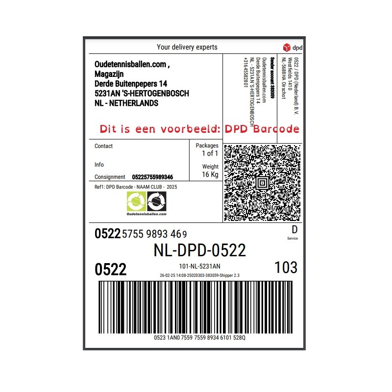 Tas + DPD Barcode + A5 Envelop